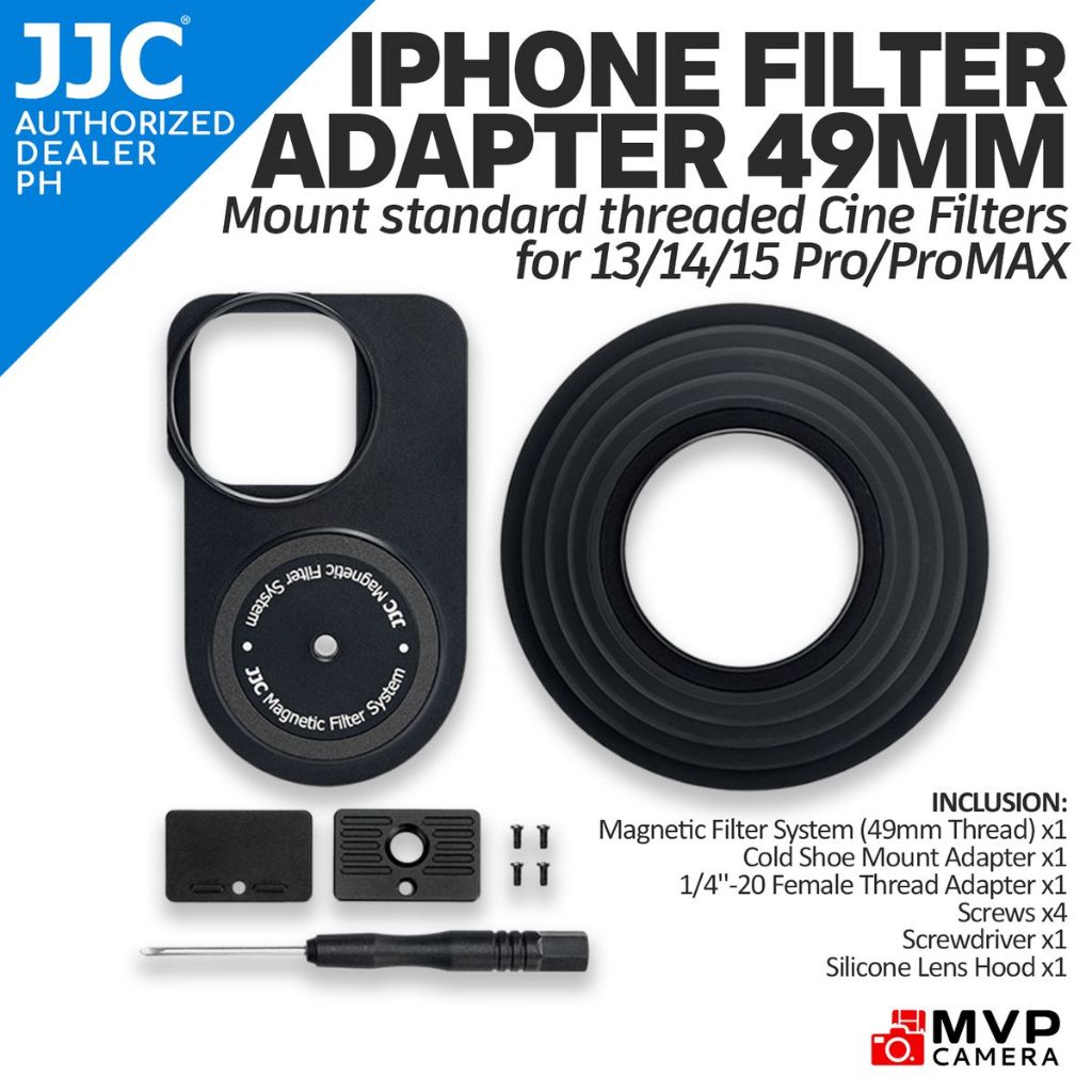 JJC Magnetic Standard 49mm Filter Adapter Kit for iPhone 13 14 15 MFS ...