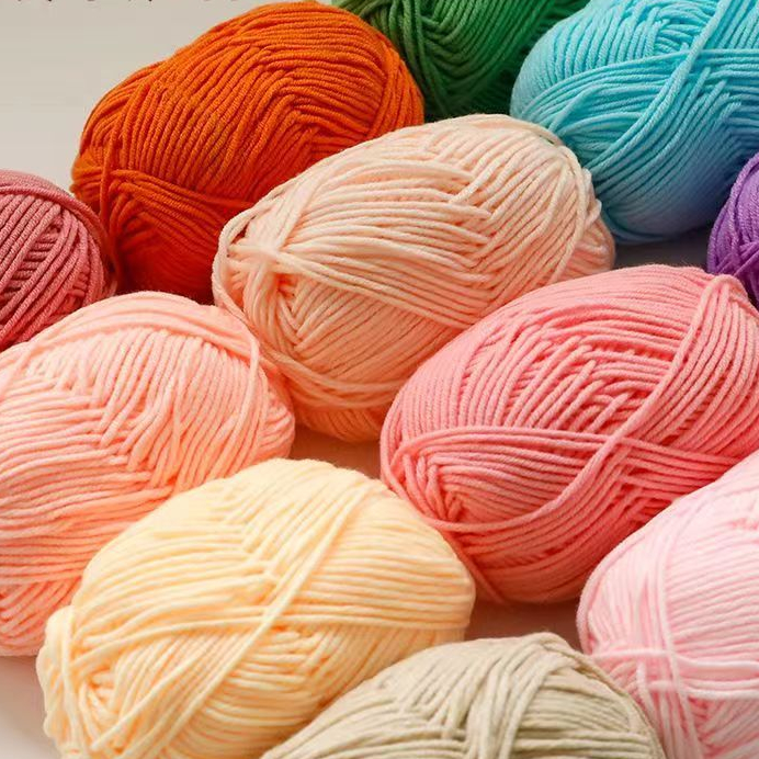 F&M 5 Plys 50g Smooth Milk Fiber Knitting Wool Crochet Yarn Milk Cotton ...