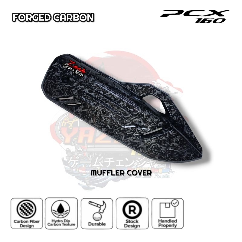 NEW!! Honda Pcx 160 forged hydro dip carbon muffler cover | Shopee Philippines