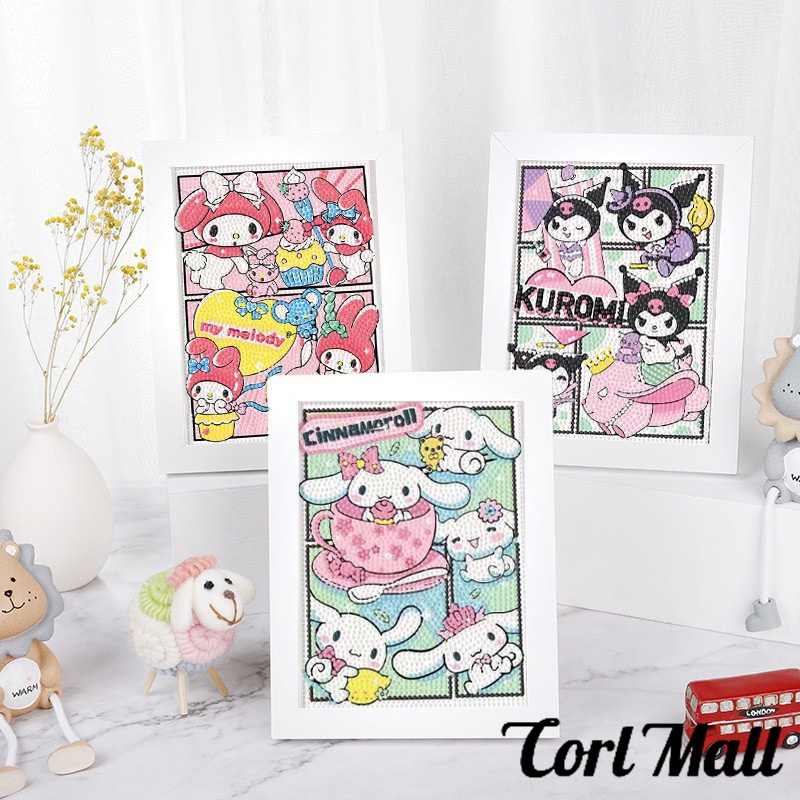 Sanrio 5D Diamond Painting Kuromi 23cmX18cm Carton Photo Frame Set DIY ...