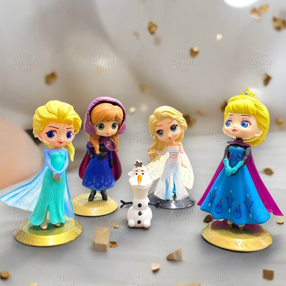 Frosen themed Cake Toppers Elsa Anna Snowflakes Decoration for Birthday ...