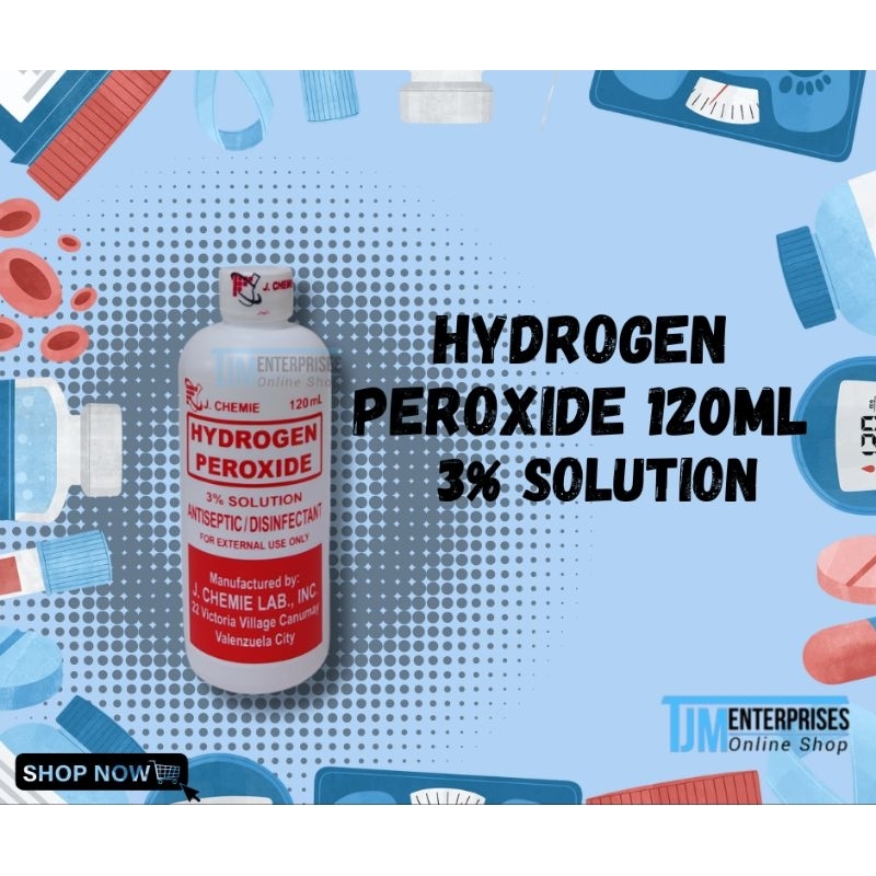 HYDROGEN PEROXIDE 3% SOLUTION 120ML J.CHEMIE | Shopee Philippines