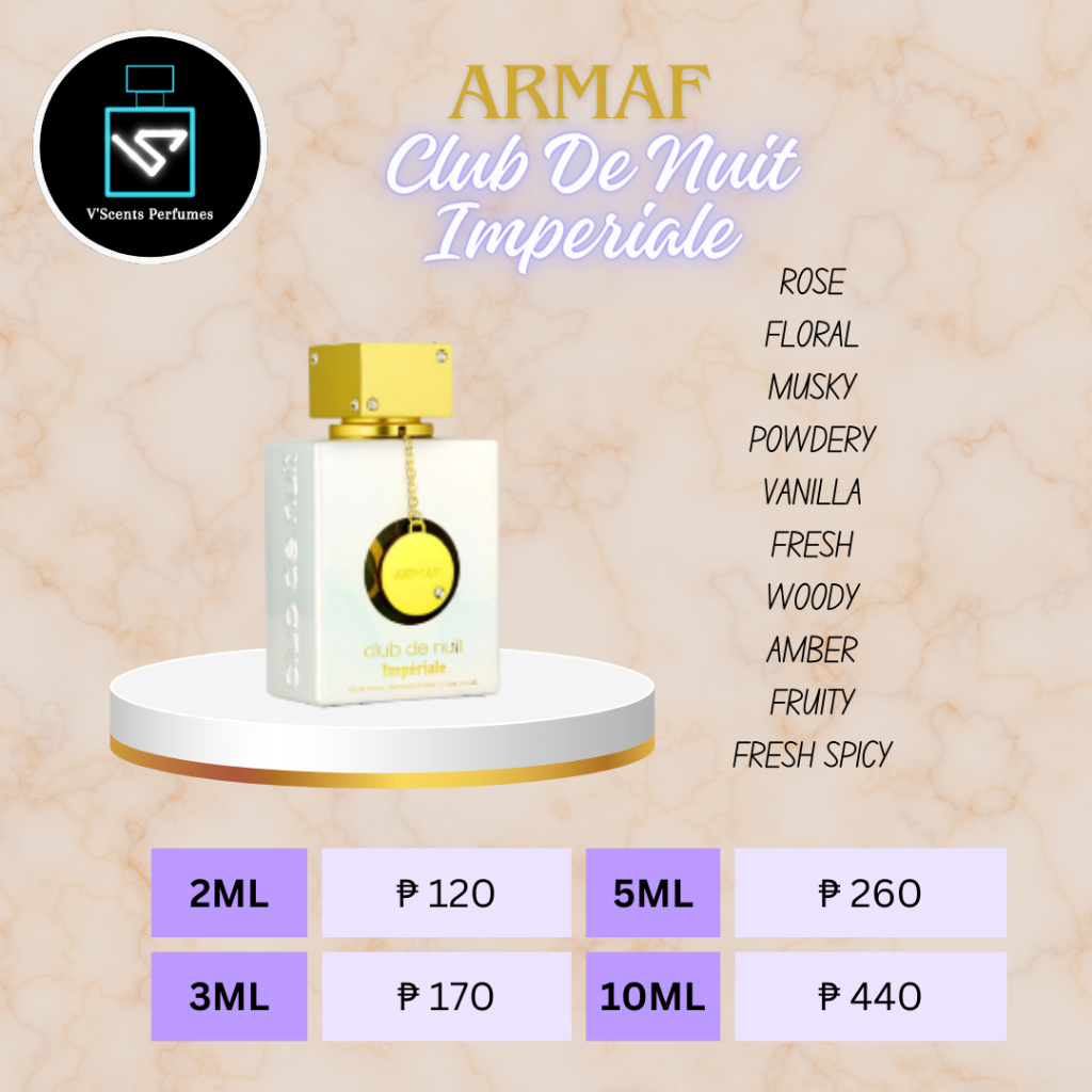 [ Armaf ] Club De Nuit Imperial Decant (PDM Delina Exclusif Dupe ...