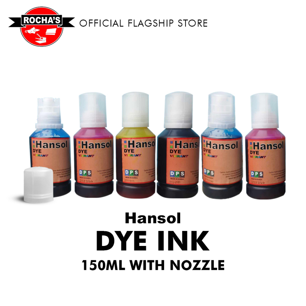 [ROCHA'S] Hansol Universal Dye Ink - 150 ml with Nozzle - for printer ...