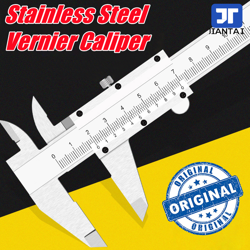 6 150mm Manual Vernier Caliper Ruler Stainless Steel With Case