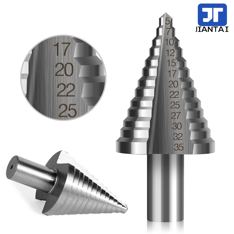 5-35mm HSS Large Cobalt Hole Titanium Cone Step Drill Bit Tools Spiral ...