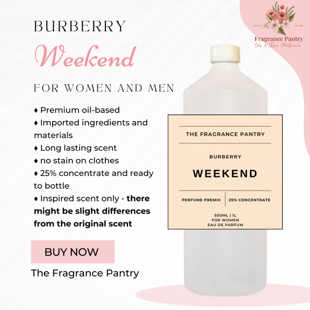 BB Weekend Inspired Perfume Pre-Mix (Refill) 500ml & 1L [25% ...