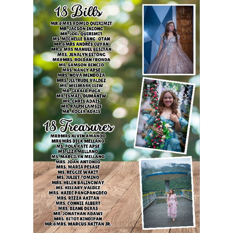 Debut Invitation Card 4R size (4 copies) with Free Envelope & Sticker ...