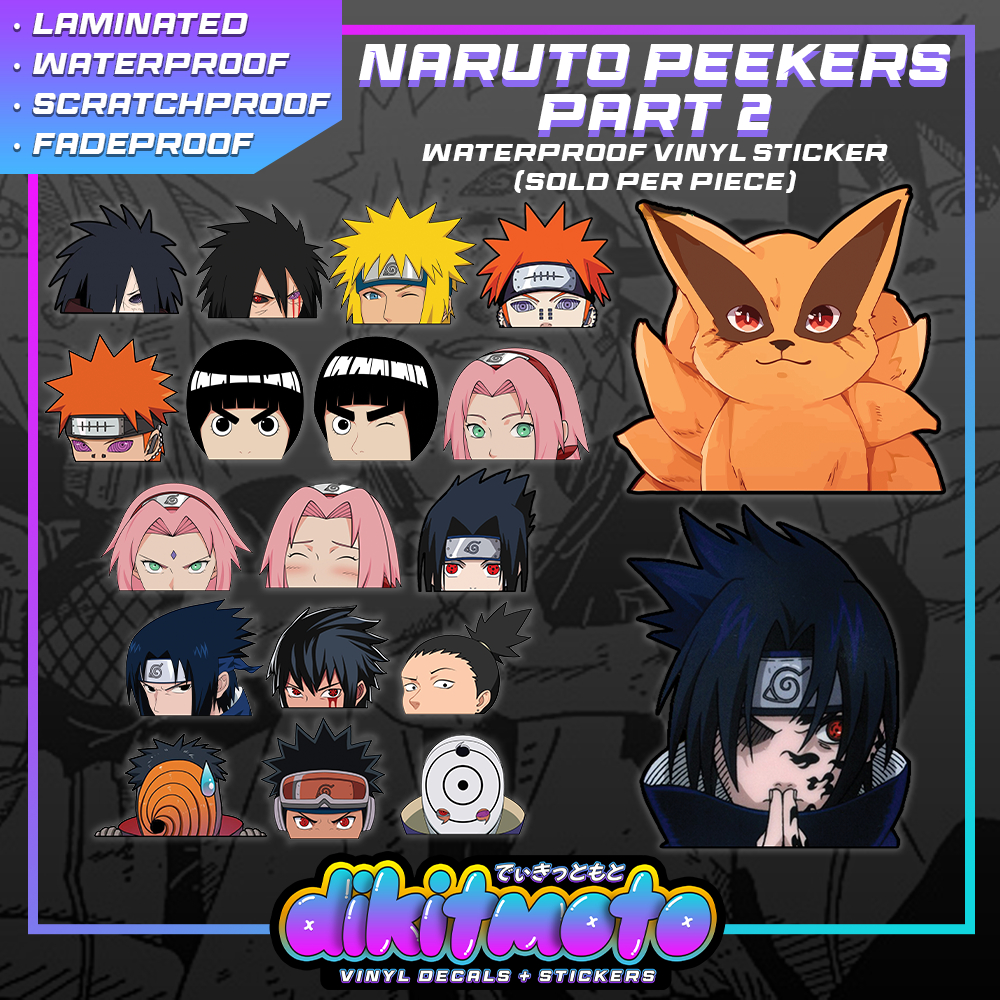 [dikitmoto] NARUTO Peeker PART 2 Peeking Vinyl Sticker Waterproof ...