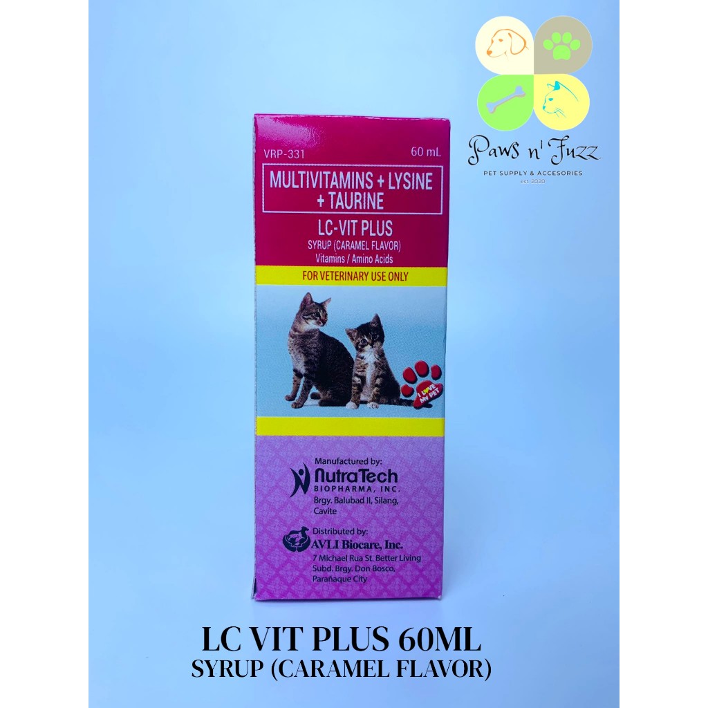 LC-VIT PLUS 60 ML FOR CAT (MULTIVITAMINS + LYSINE + TAURINE) | Shopee ...