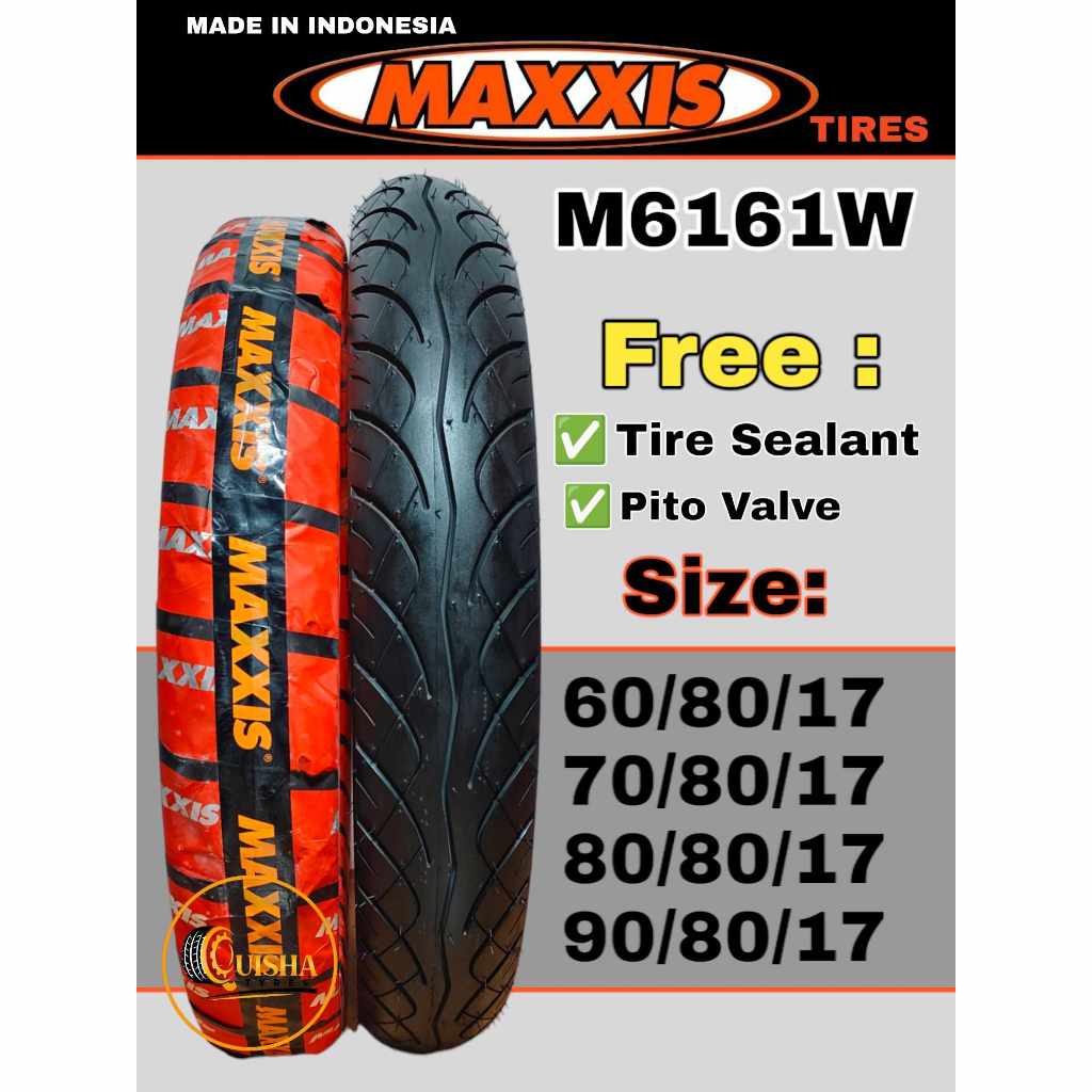 Maxxis Tire size 17 Tubeless for Motorcycle (M6161W) (FREE PITO & TIRE ...