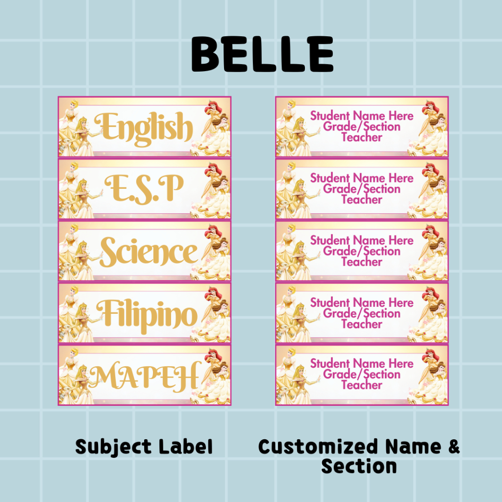 Customized Subject & Name Label Stickers Set | Shopee Philippines
