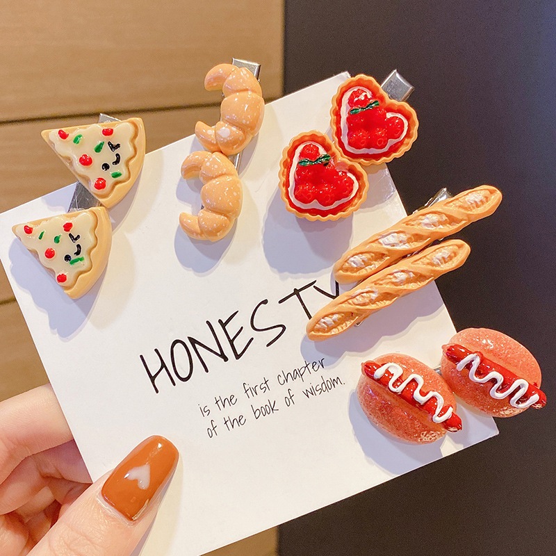 TS 2pcs/set Hairclip Simulation Food Hair Pin Fun Creative Funny Hair ...