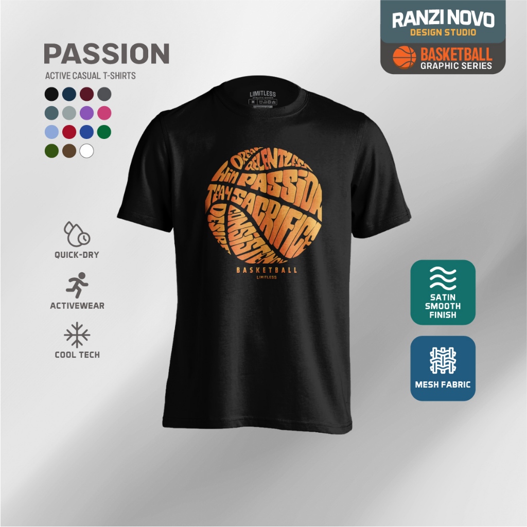 Passion Basketball T-Shirt - Drifit Activewear for Sports, Training ...