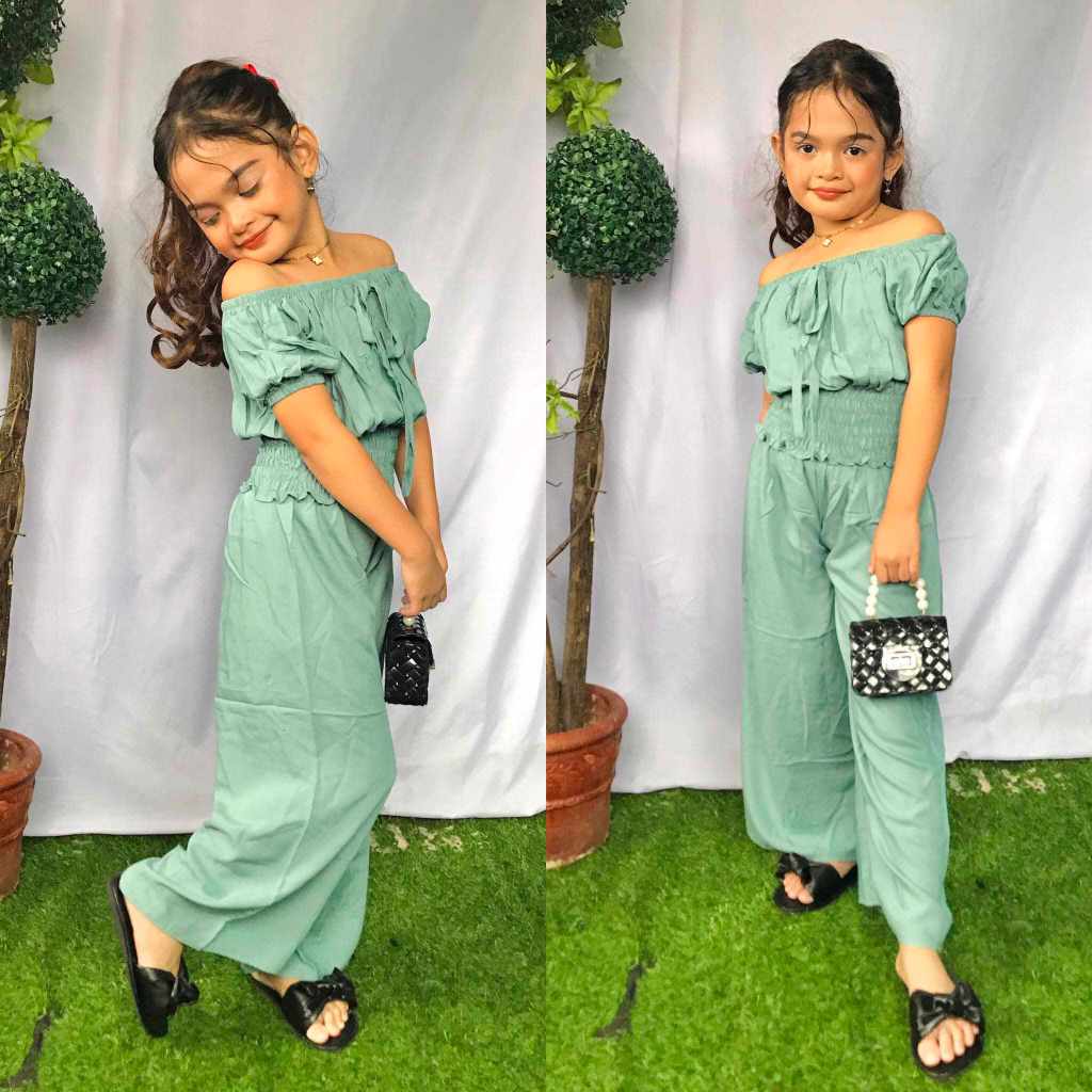 puff top terno squarepants ZOE for kids alangan 6-10 years old petite ...