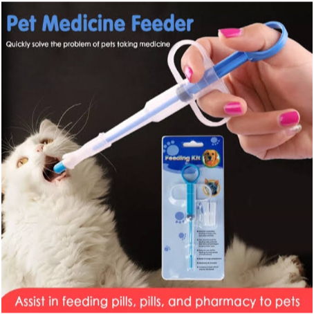 Pet Medicine Syringe Feeding Kit Pet Feeder Pill Gun Dog Cat animal ...