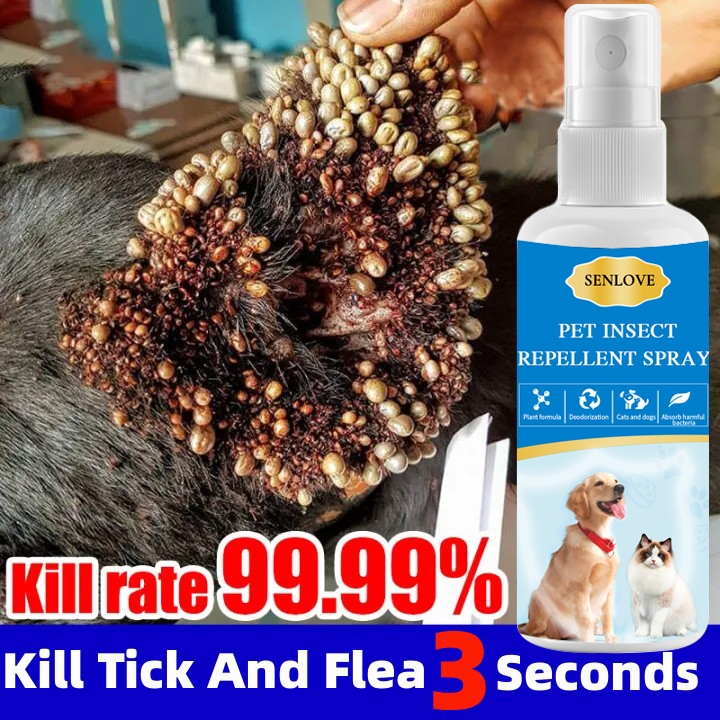 SENLOVE Anti Flea And Tick For Dog Spray Garapata Remover For Dog Pet ...