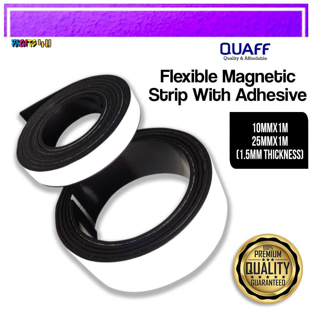 Flexible Magnetic Rubber Strip & Sheets Ferrite Magnet w/ Adhesive Tape ...
