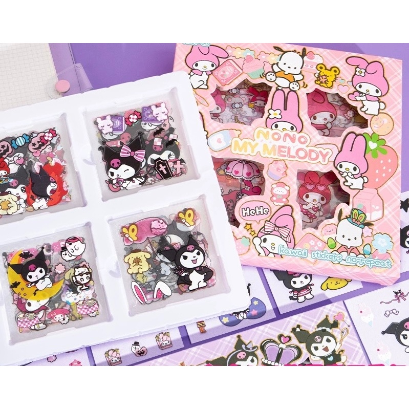 1 box 90-100pcs sticker Transparent waterproof stickers 8cm*8cm lootbag ...