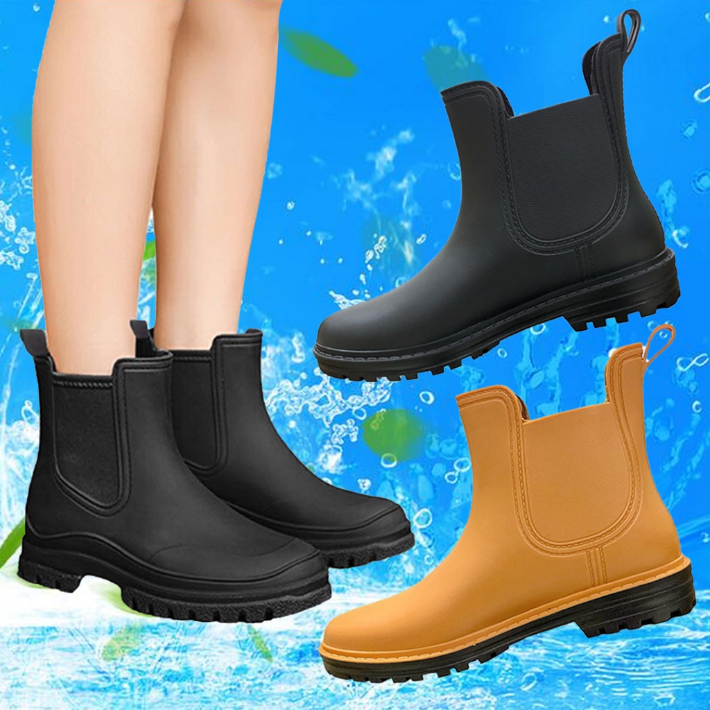 Fashion Women's Rain Boots(Bota) Short Ankle Rain Boots Rubber Booties ...