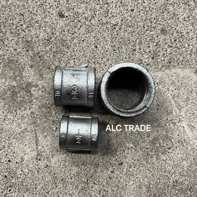 GI COUPLING 1/2", 3/4", 1" (GALVANIZED IRON) GI Fittings STAINLESS PIPE ...