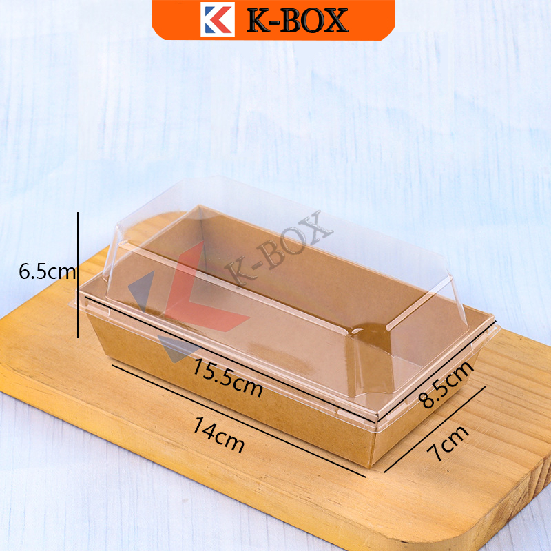 COD Kraft Sushi Tray Sandwich Box with Lid Pastry Dessert Box Sandwich ...