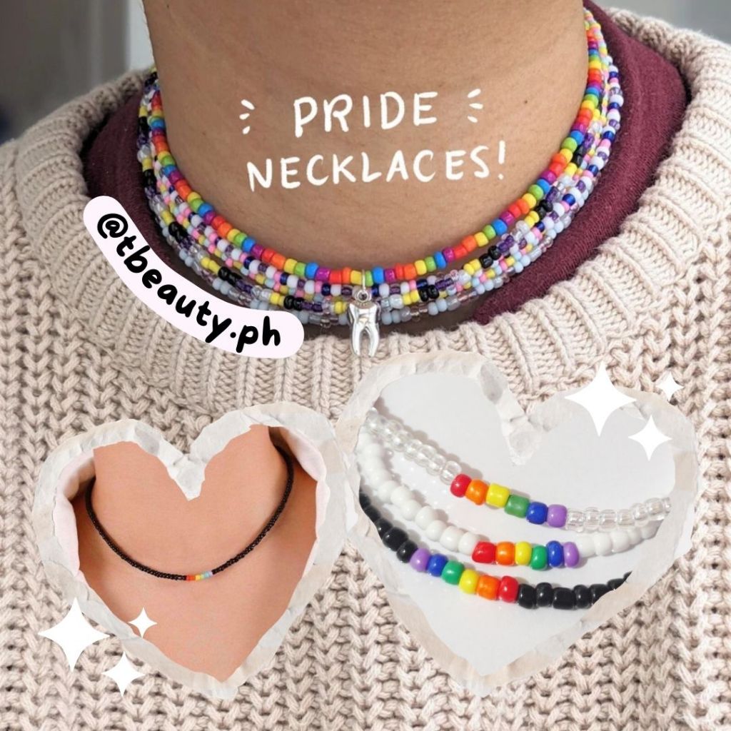 Unisex Pride Rainbow Seed Bead Necklace – LGBT Rainbow Jewelry / Pride ...