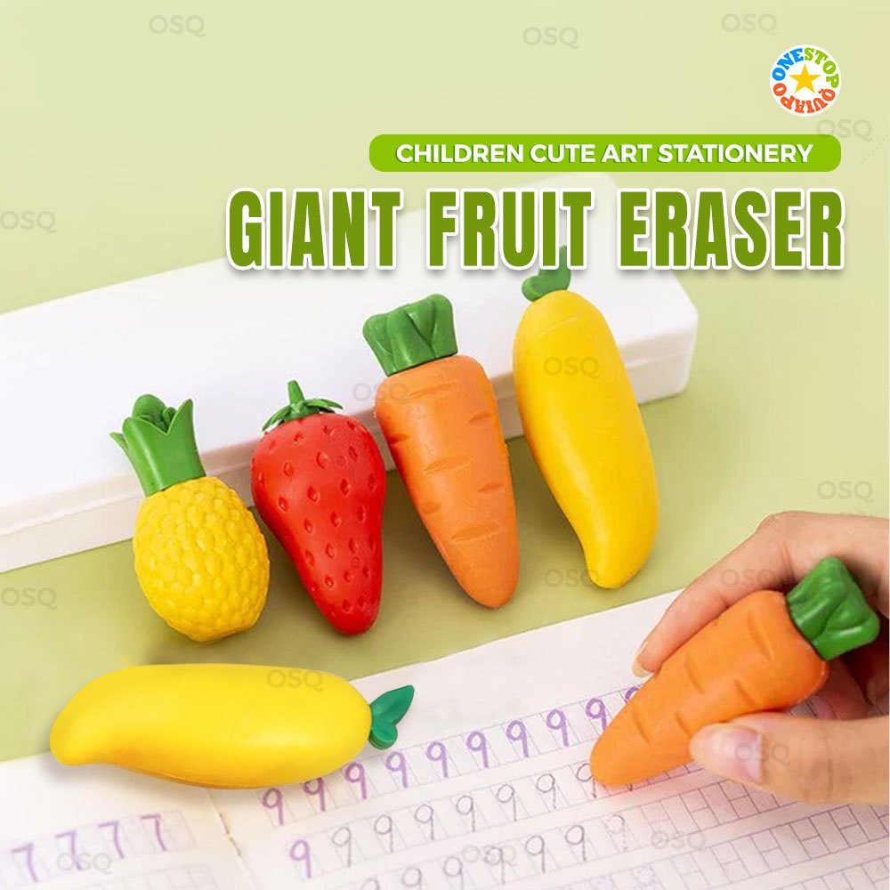OSQ Big Mac 3D Model Cute Art Learning Stationery Giant Fruit Eraser ...