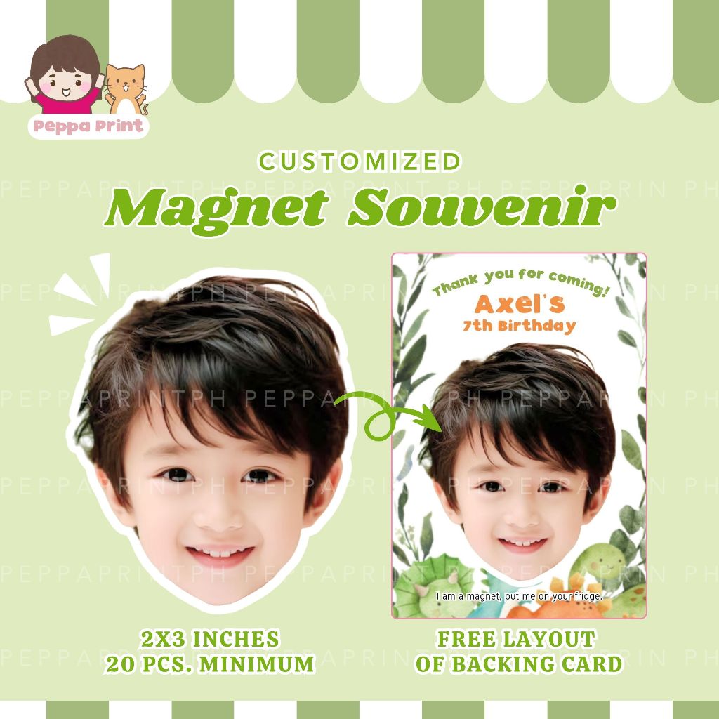 Ref Magnet Face Bubble Souvenir Baptism Birthday Christening Party ...