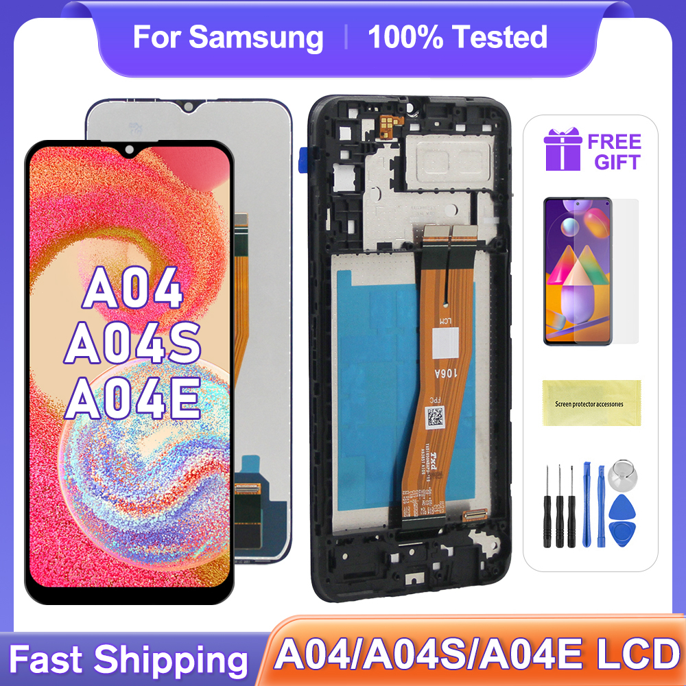 Original LCD with Frame For Samsung A04S / A04 / A04e A047 A045 A042 LCD Display Touch Screen ...