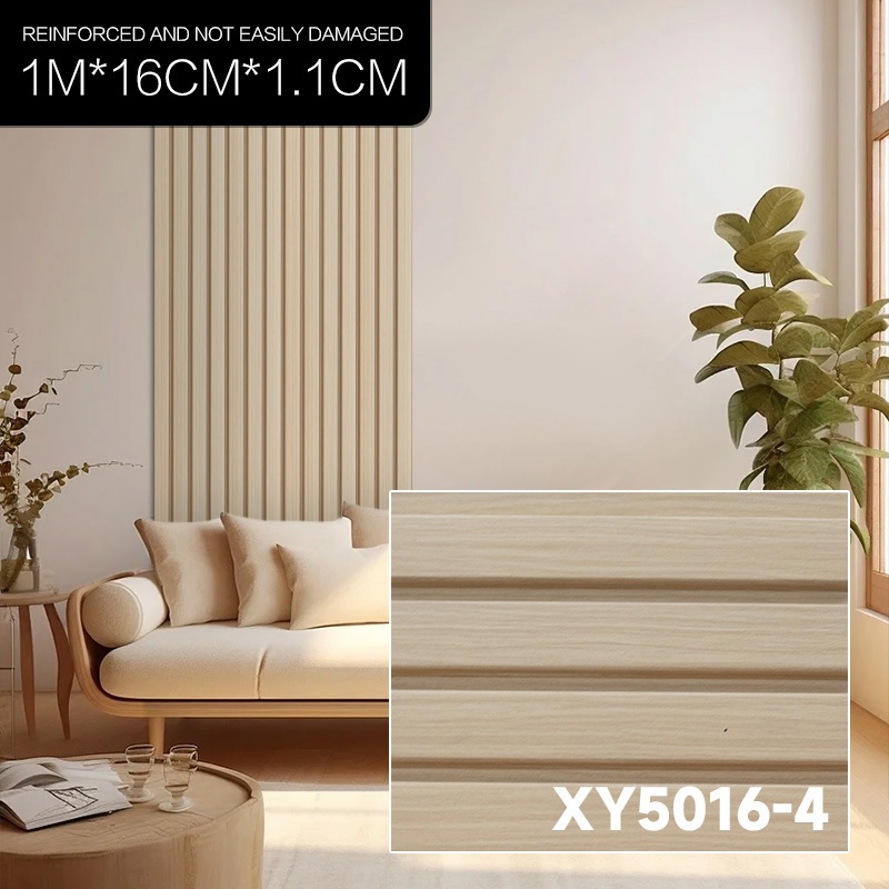 Solid Wood Panel Board Grille Design PVC Background fluted wall panel ...