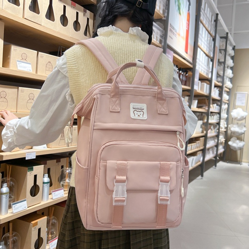 Korean style college backpack large capacity travel backpack for women ...