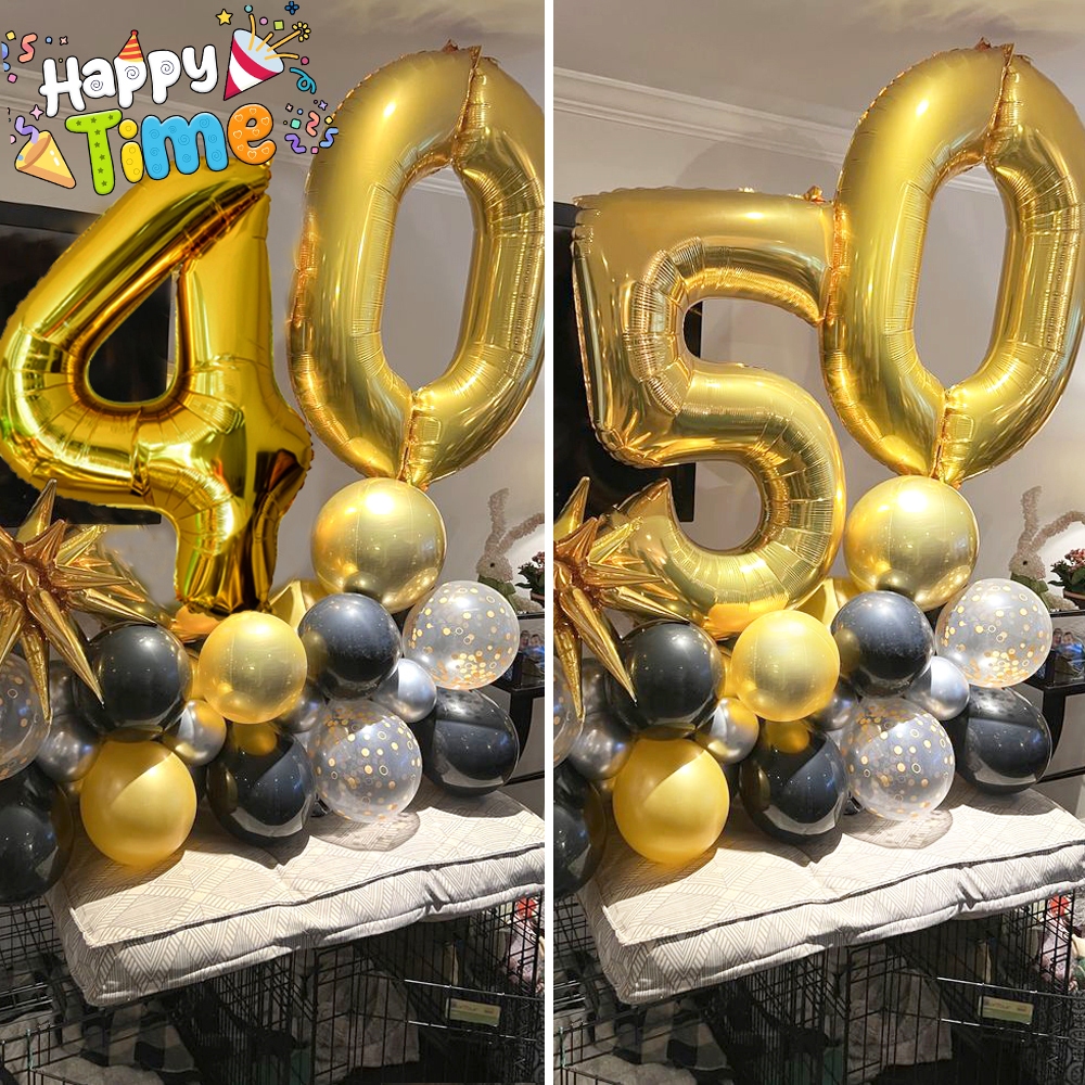 30th 40th 50th 60th Anniversary Balloon Standee Party Decoration Set ...