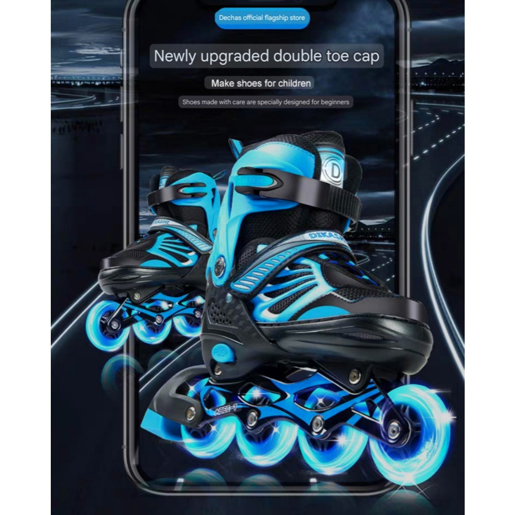 youth inline roller skates for kids full flash children's adjustable ...