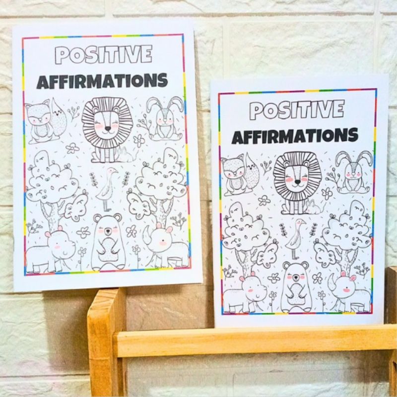 POSITIVE AFFIRMATIONS animals coloring book for kids giveaway and ...