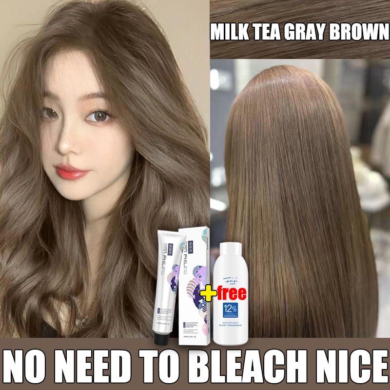 No need to bleach H Hair dye 100ml*2 Mild plant dye Not hurt hair(hair ...