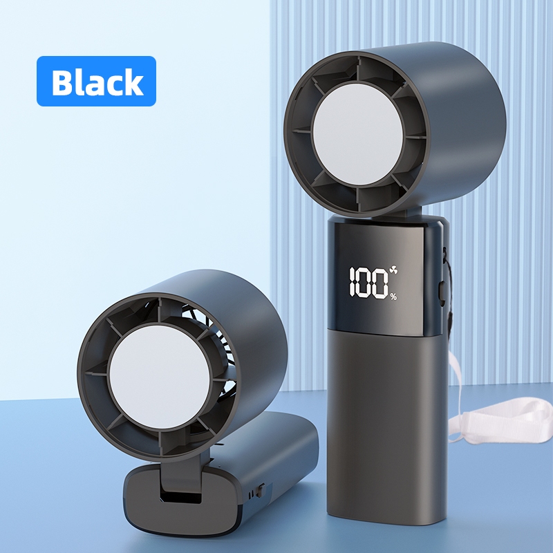 GOOJODOQ 4000 mAh Turbo Jet Mini Fan Rechargeable High-Speed Handheld ...