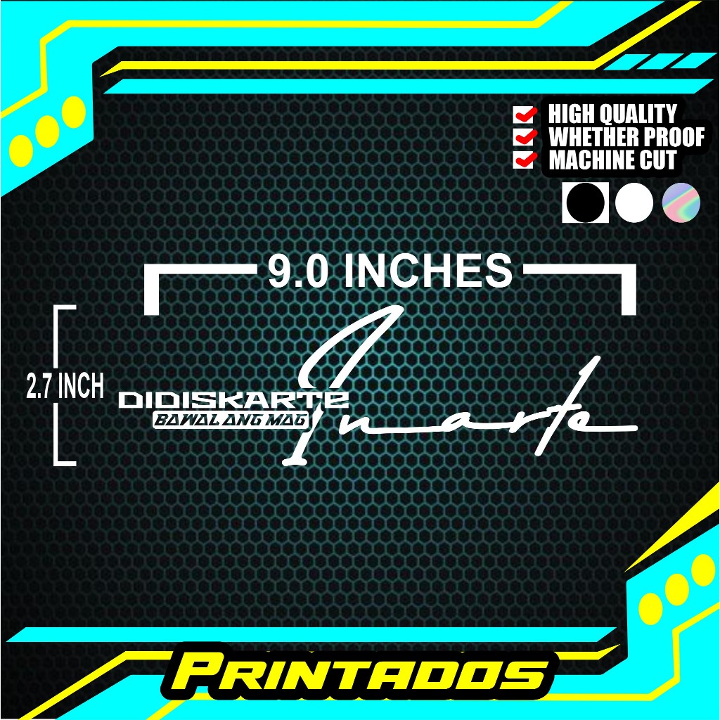 ORIGINAL DIDISKARTE BAWAL ANG MAG INARTE decal sticker cutout for car ...
