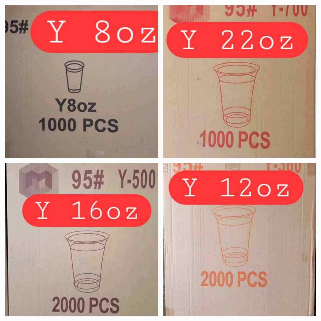 (1000pcs-2000pcs) 1 Box (8oz 12oz 16oz 22oz) Y CUP PP 95mm Milk Tea 1 ...