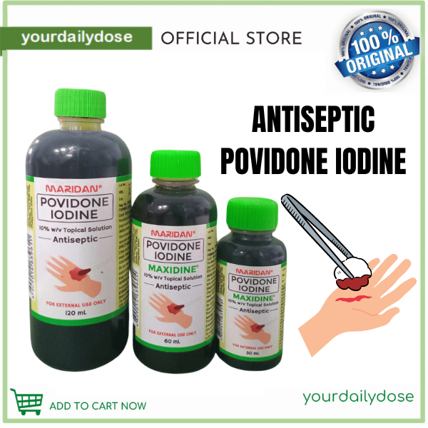 MARIDAN (POVIDONE IODINE) 120ML,60ML,30ML SOLUTION | Shopee Philippines