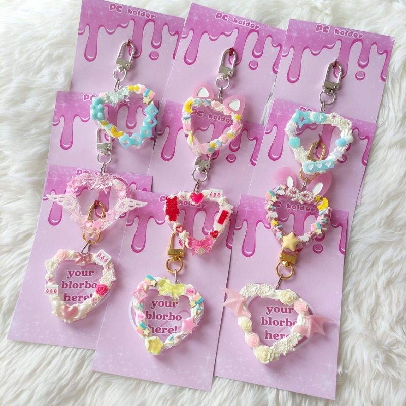 DEVIL CANDY Decoden Heart Window Photo Holder Keychains | Shopee ...