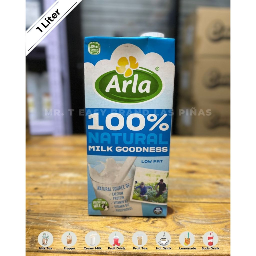 ARLA LOW FAT MILK 1 Liter for coffee, shakes, breakfast, sauces, etc ...