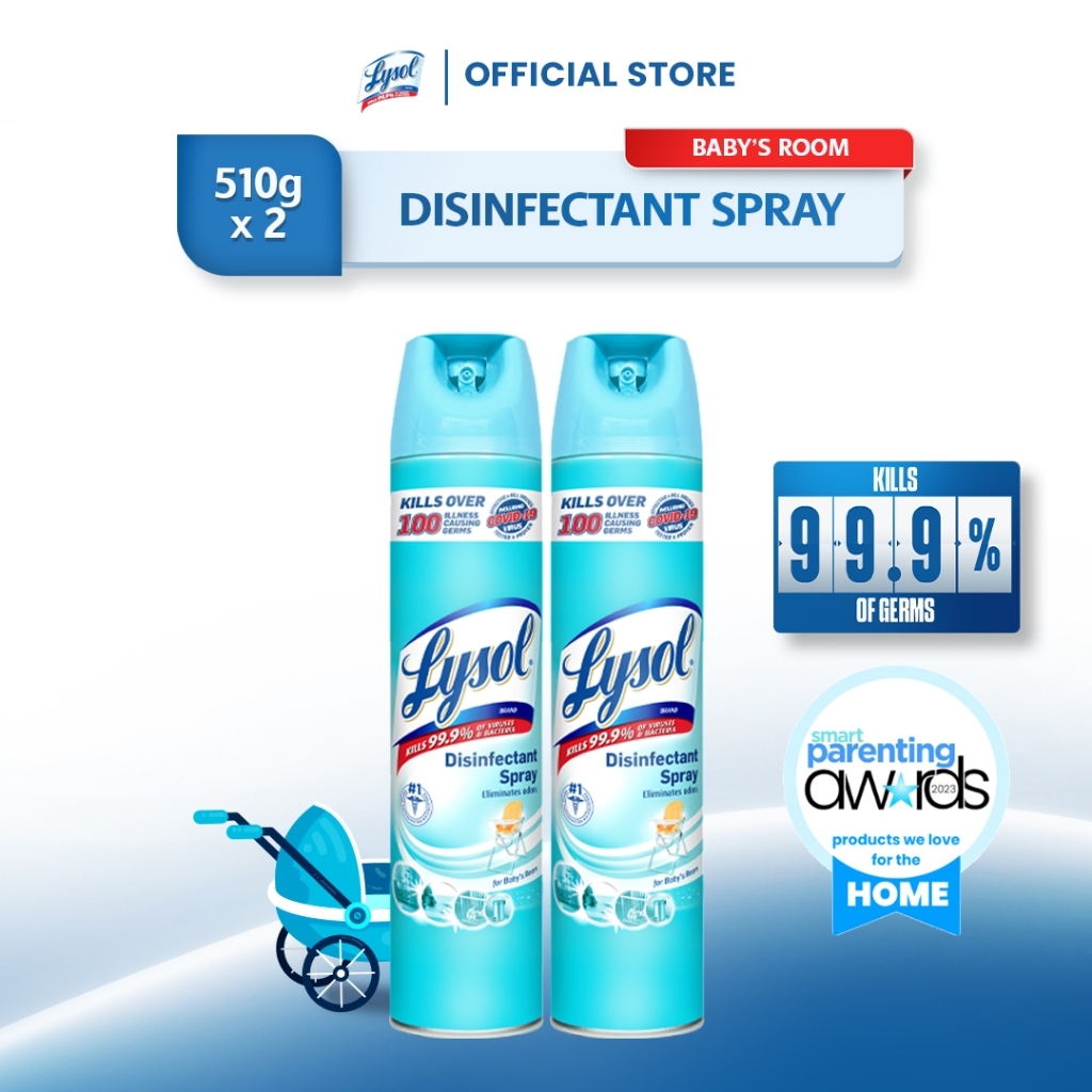 Lysol Antibacterial Disinfectant Spray Cleaner Baby's Room 510 G Set of ...