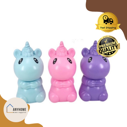 CUTE UNICORN COIN BANK PIGGY BANK/ PLASTIC ALKANSYA REGULAR AND JUMBO ...