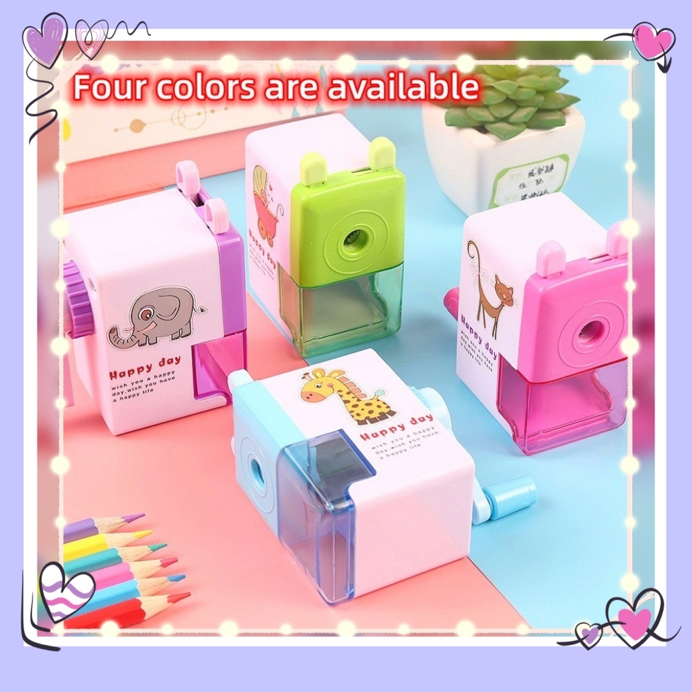 Cute pencil sharpener portable hand-cranked Single Hole Pencil ...