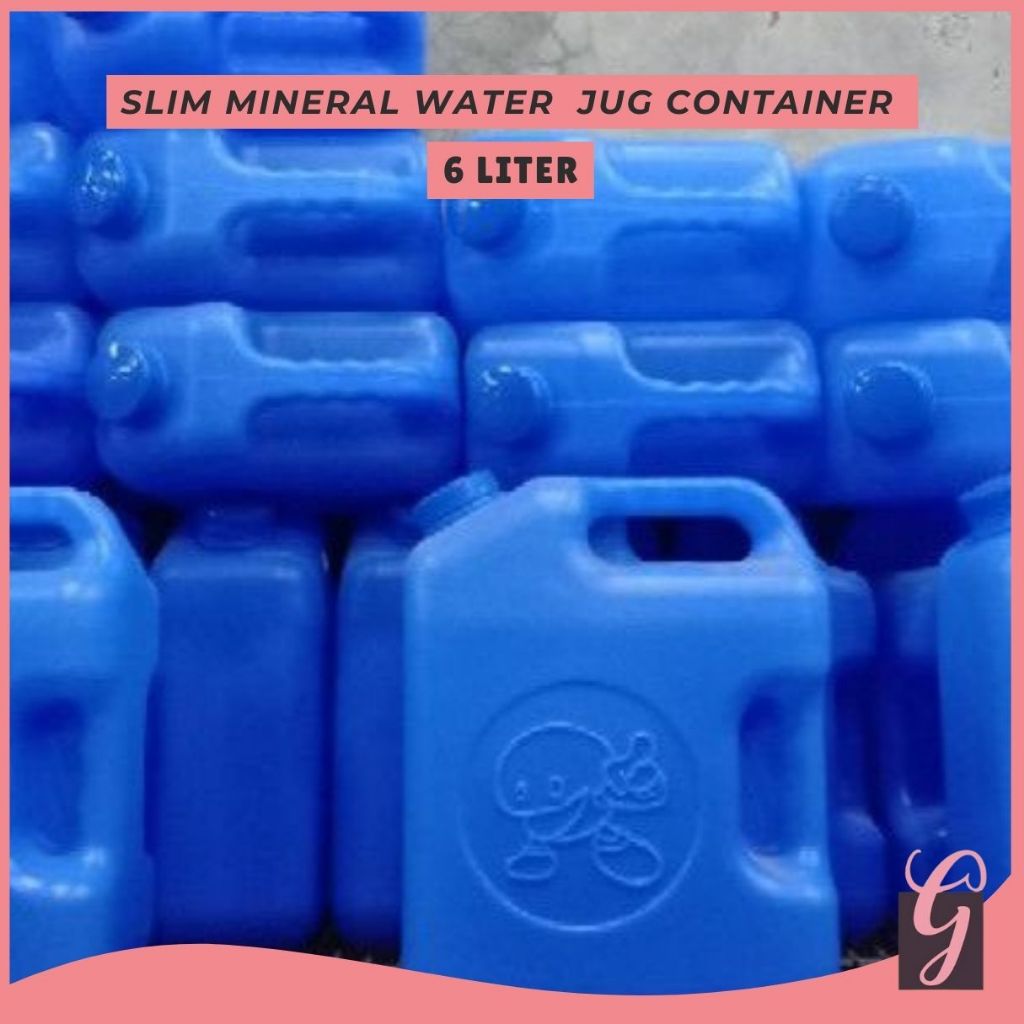 G&G | SLIM MINERAL WATER CONTAINER WATER JUG 6 LITER | Shopee Philippines