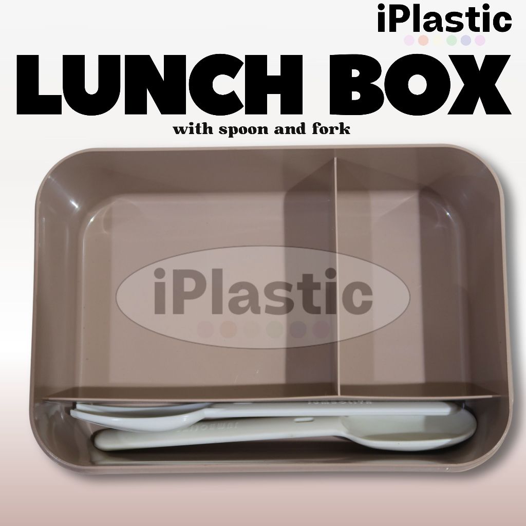 iPlastic. Lunch box with spoon and fork for kids Bento box with ...