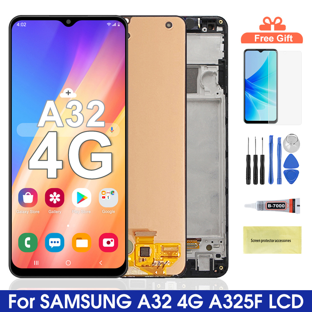 6.4'' TFT LCD for Samsung Galaxy A32 4G A325 LCD with Frame Screen Display Touch Replacement ...