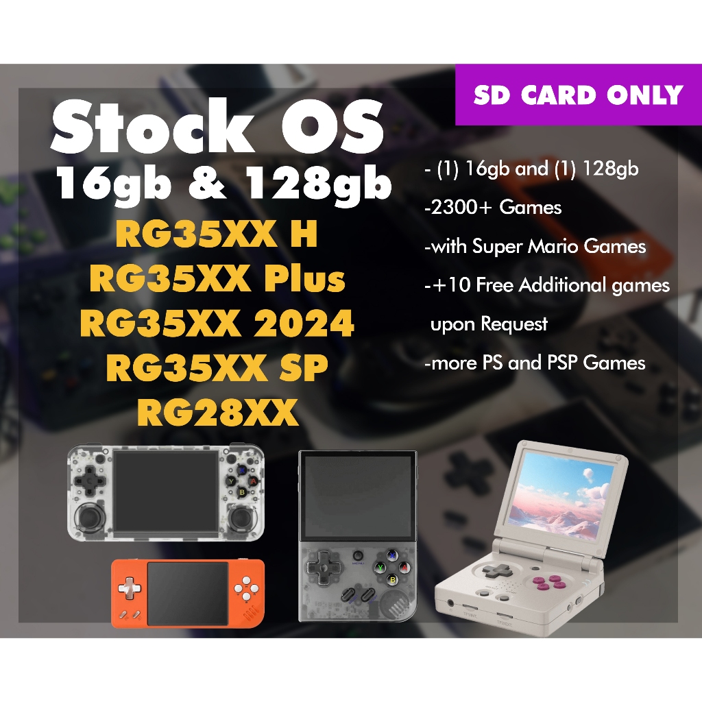 SD Card - Stock OS for Anbernic RG35XX PLUS, RG35XX H, RG35XX 2024 ...