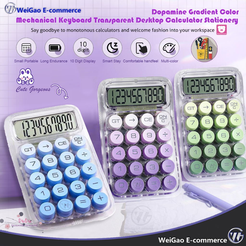 10-digit Dopamine Gradient Color Mechanical Keyboard Anti-slip Pads ...